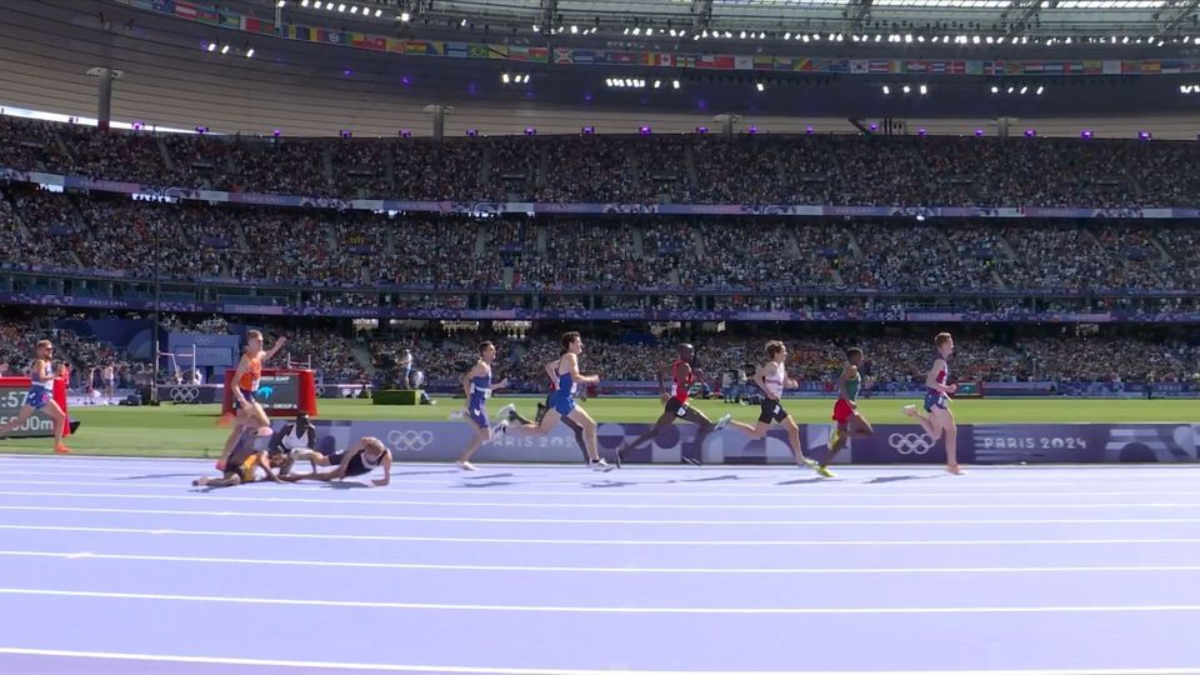 Καραμπόλα τεσσάρων αθλητών στα 5.000μ. (video) - www.ertsports.gr